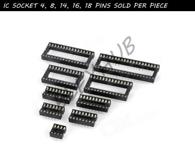 IC SOCKET 4, 8, 14, 16, 18 PINS (Integrated Circuit Socket) | Lazada PH