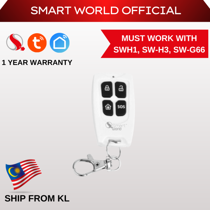 SMART WORLD 433mHz Wireless Remote Control Work With Smart Siren Alarm Host | Lazada