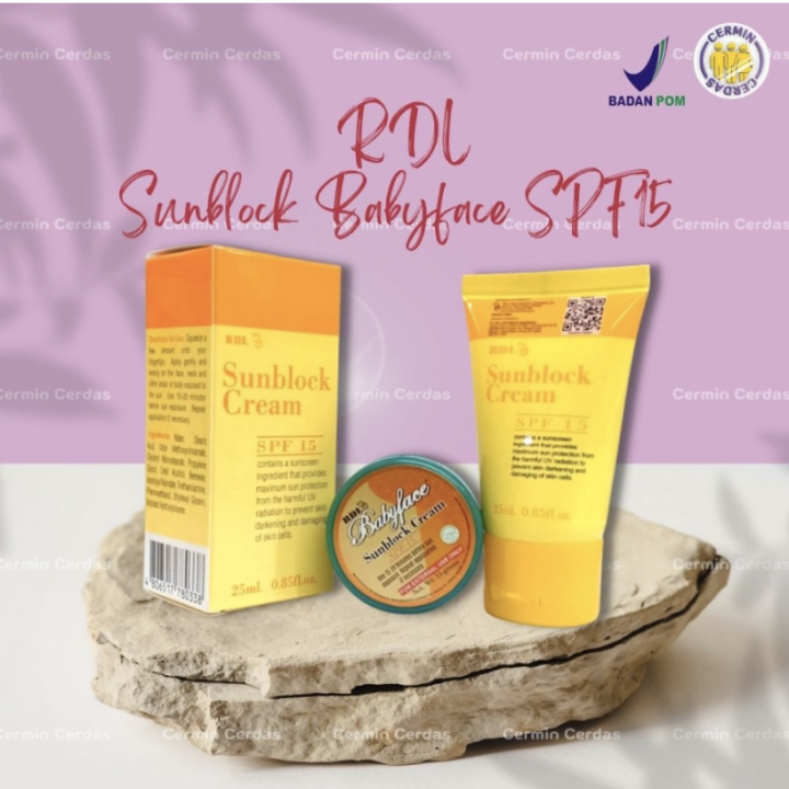 CERMIN CERDAS RDL Sunblock Babyface Sunscreen SPF15 Wajah Cream ...