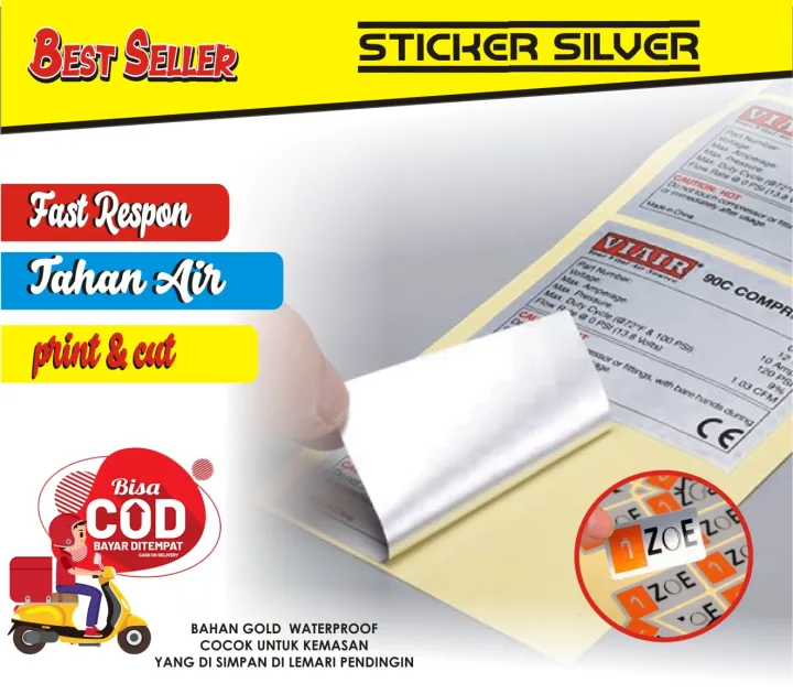 STIKER SILVER KEMASAN MINIMAL ORDER 3 LEMBAR | Lazada Indonesia