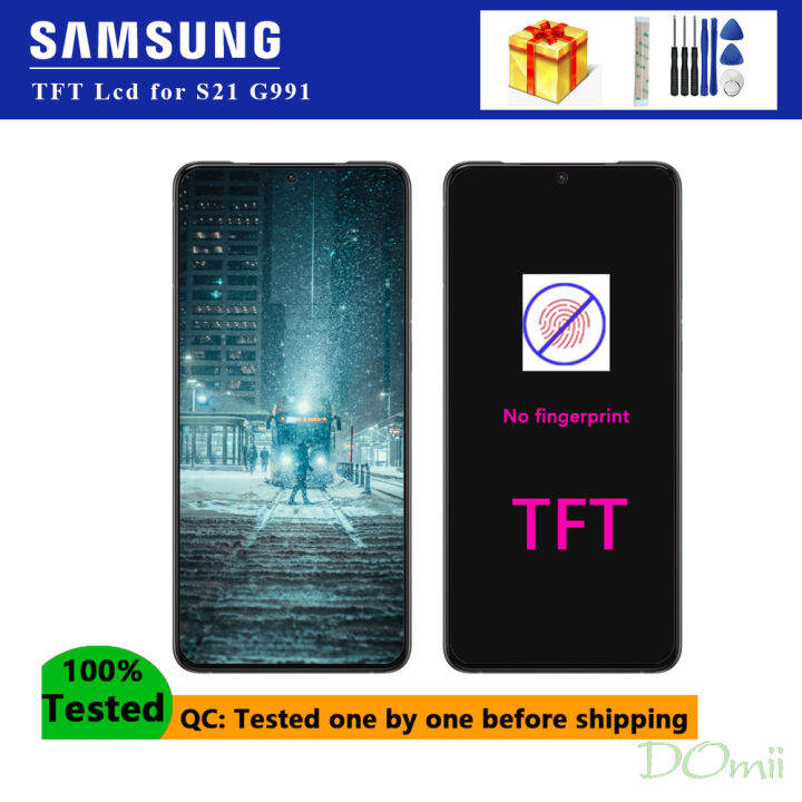 100% testing TFT LCD for SAMSUNG Galaxy S21 SM-G991 G991F/D Display S21 ...