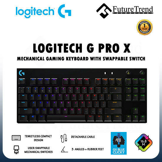 Logitech PRO X Keyboard Clicky Mechanical Gaming Keyboard | Lazada