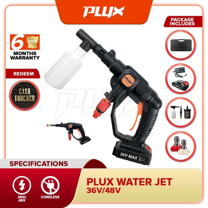 PLUX 48V/36V Cordless High Pressure Water Jet Cleaner Gun | Lazada