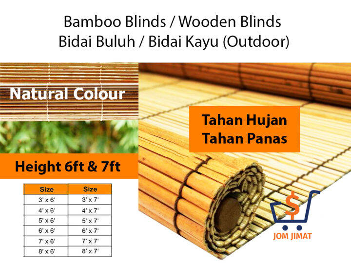 Bamboo Blinds & Wooden Blinds / Bidai Buluh & Bidai Kayu - Tahan Hujan ...