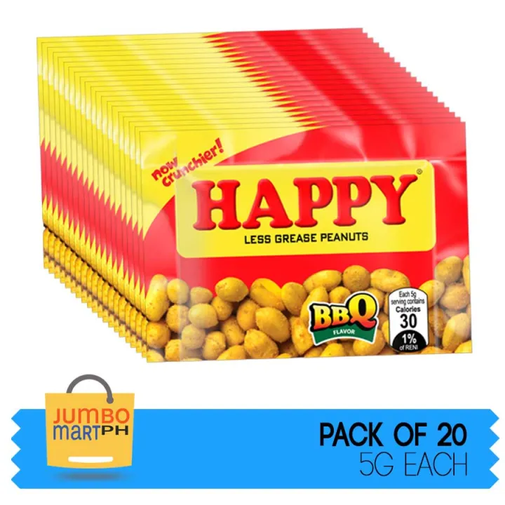 HAPPY PEANUTS BBQ FLAVOR 5G X PACK OF 20 | Lazada PH