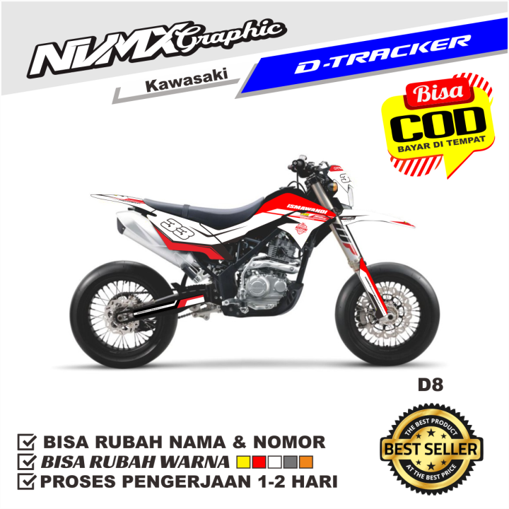 DECAL STIKER DTRACKER MERAH FULL BODY SUPERMOTO KEREN/DECAL DTX ...