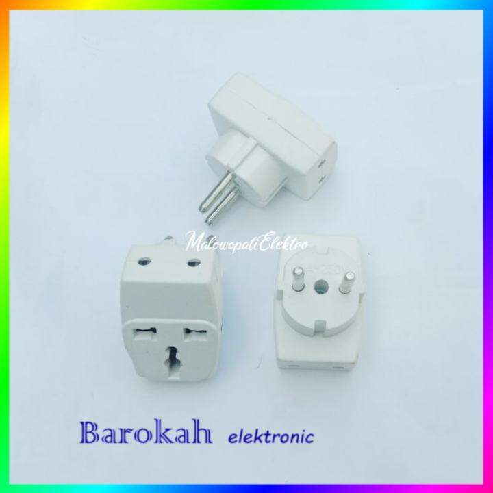 Dexicon Wanpro Steker T Multi Listrik Kombinasi 3 pin 3 Lubang Stop ...