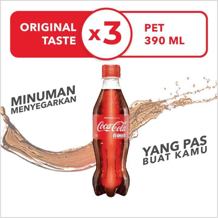 Coca-Cola Original - Botol 390mL x 3pcs | Lazada Indonesia