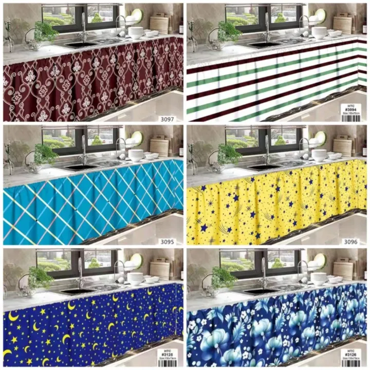 HJQ Kitchen sink Lababo curtain 150x70cm kurtina lababo | Lazada PH