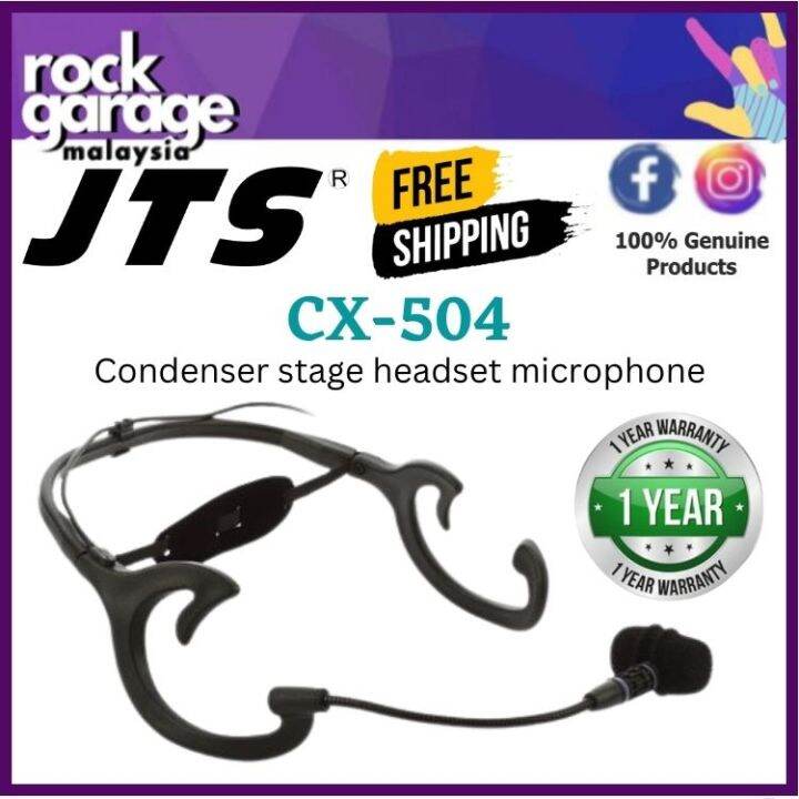 JTS CX-504 Condenser stage headset microphone ( CX504 / CX 504 ） | Lazada