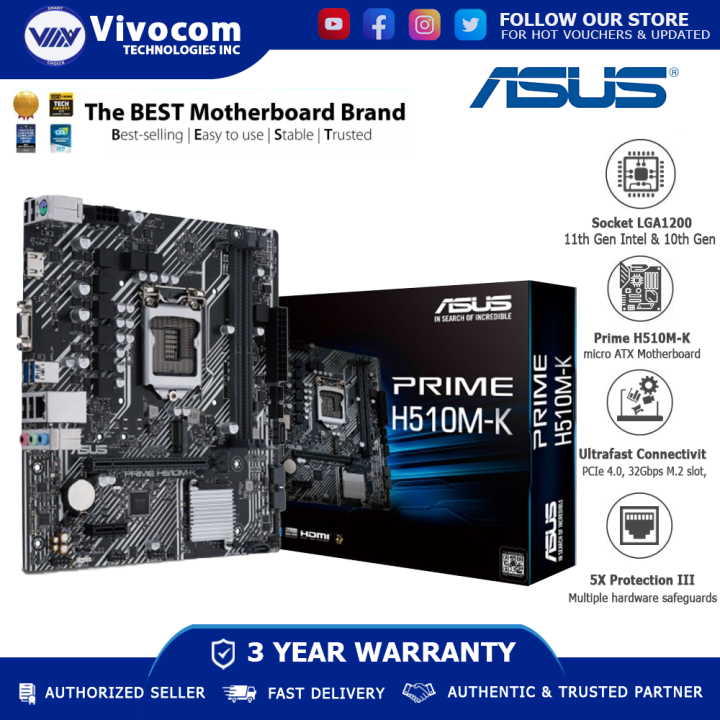 Asus Prime H510M-K - Intel H510 (LGA 1200) Micro ATX Motherboard | Lazada PH