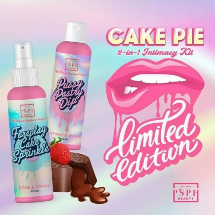 Cake Pie 2 in1 Intimacy Kit Intimate Wash And Edible Spray Trend (150ml ...