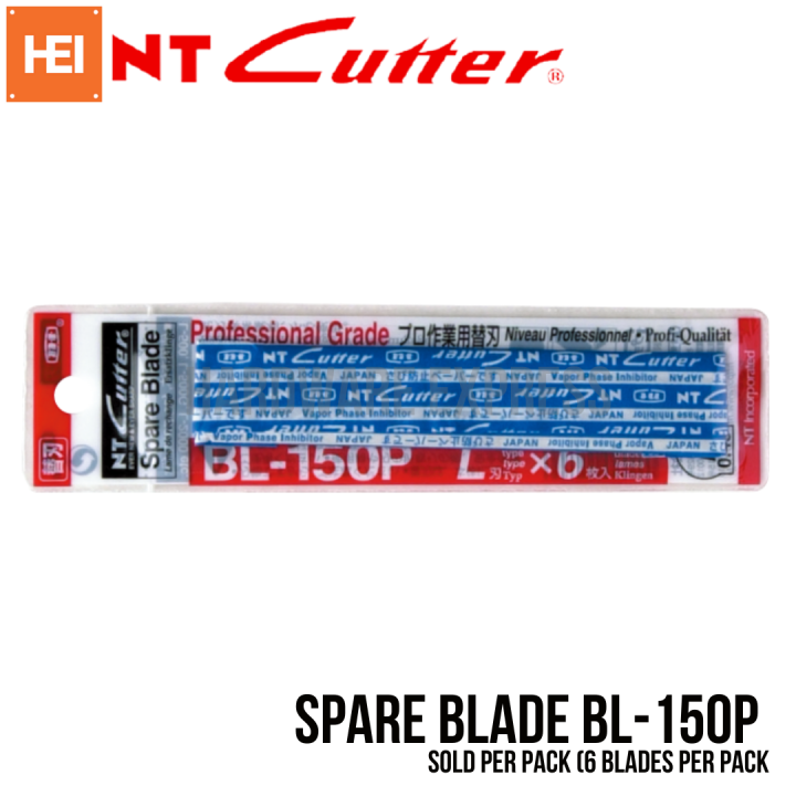 NT Cutter BL-150P Professional Grade Cutter Spare blade Heavy-Duty (6pcs/pck) | Lazada PH