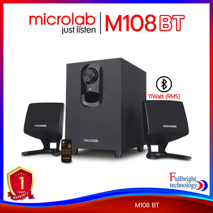 Microlab M108BT Bluetooth Speaker ลำโพงบลูทูธขนาดเล็ก สำหรับคอมพิวเตอร์ ...