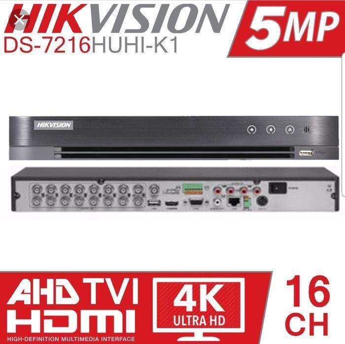 HIKVISION DVR 16CH DS-7216HUHI-K2/S 8MP SUPPORT CAMERA AUDIO/MIC CCTV ...