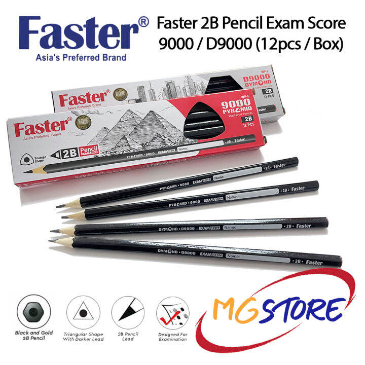Faster 2B Pencil Exam Score 9000/D9000 | Lazada