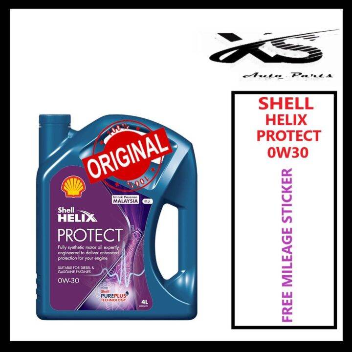 Shell Helix Protect 0W-30 Fully Synthetic Engine Oil (4L) (Untuk ...