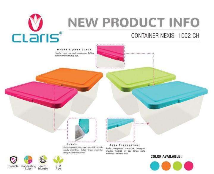 Claris Container Box Plastik 15 Liter / Nexis 1002 (Tanpa Roda ...