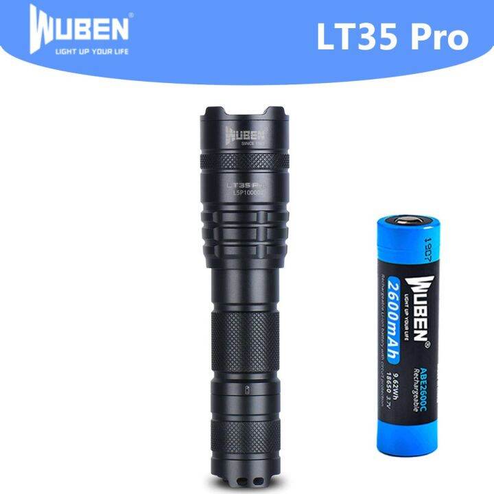 WUBEN LT35 Pro Zoomable Flashlight XPL2-V6 LED max 1200 lumen 3.7V beam ...