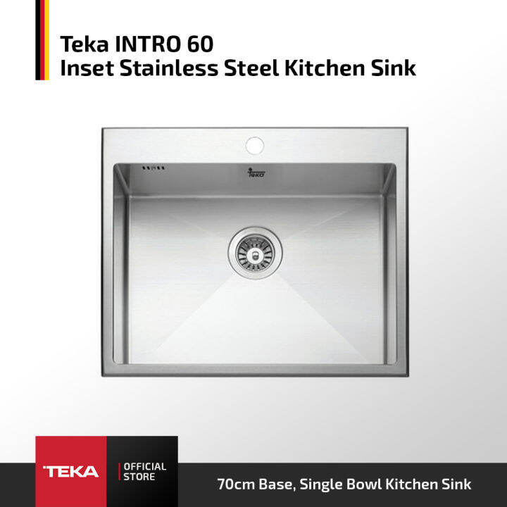 Teka INTRO 60 - 60cm Inset Single Bowl Stainless Steel Kitchen Sink ...