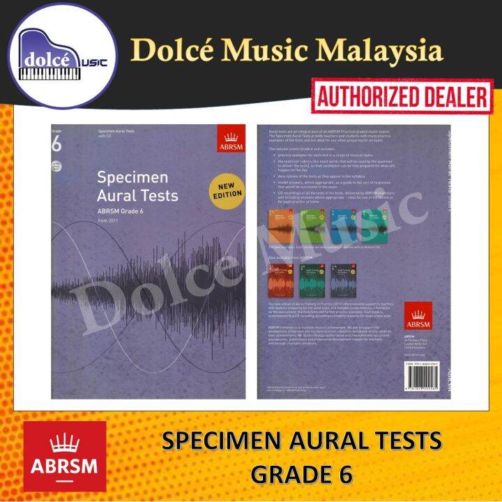 ABRSM - Specimen Aural Test with CD - Grade 6 | Lazada