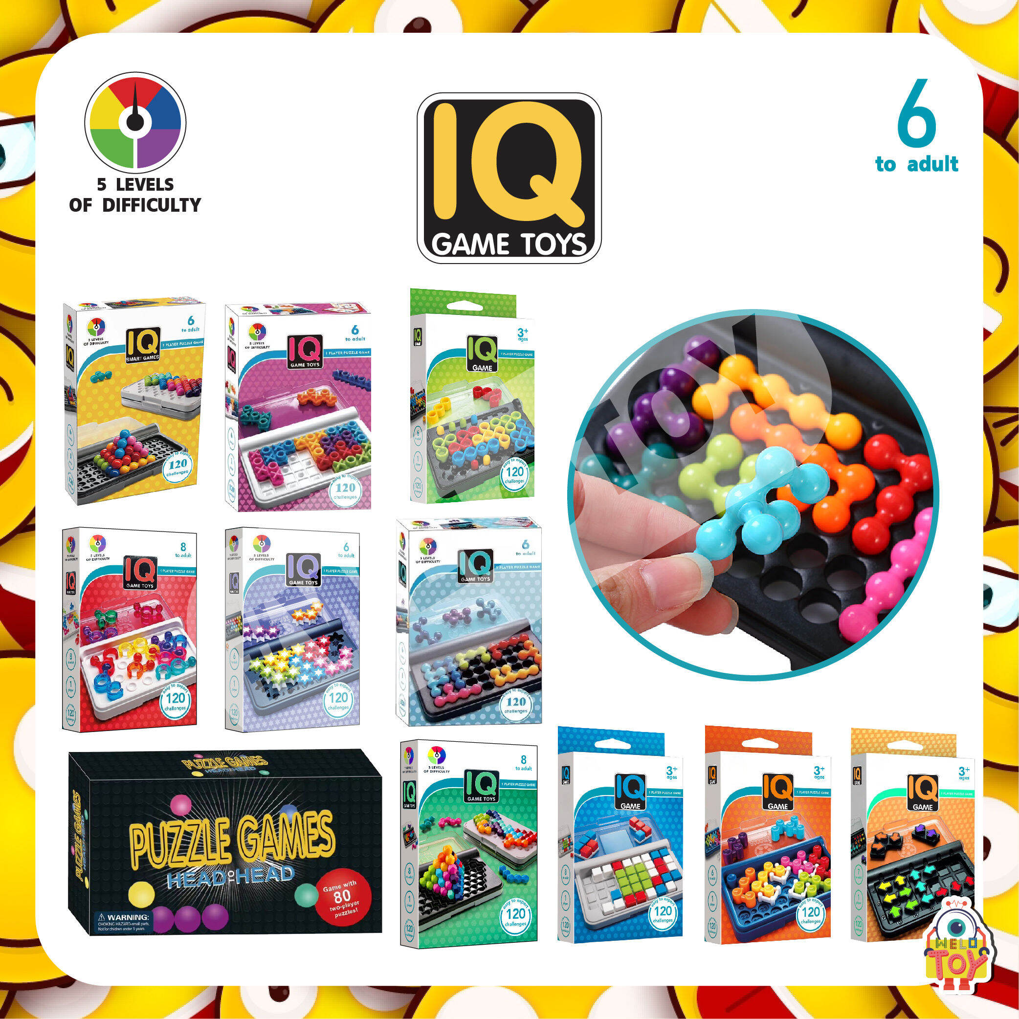 ตัวต่อเสริมไอคิว IQ GAME TOYS PUZZLER 120 ความท้าทาย ของเล่นเสริม ...