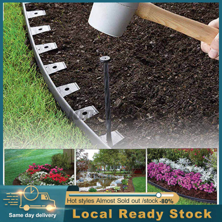 10m Lawn Greening Isolation Belt Garden Landscape Edging Kit Plastic ...