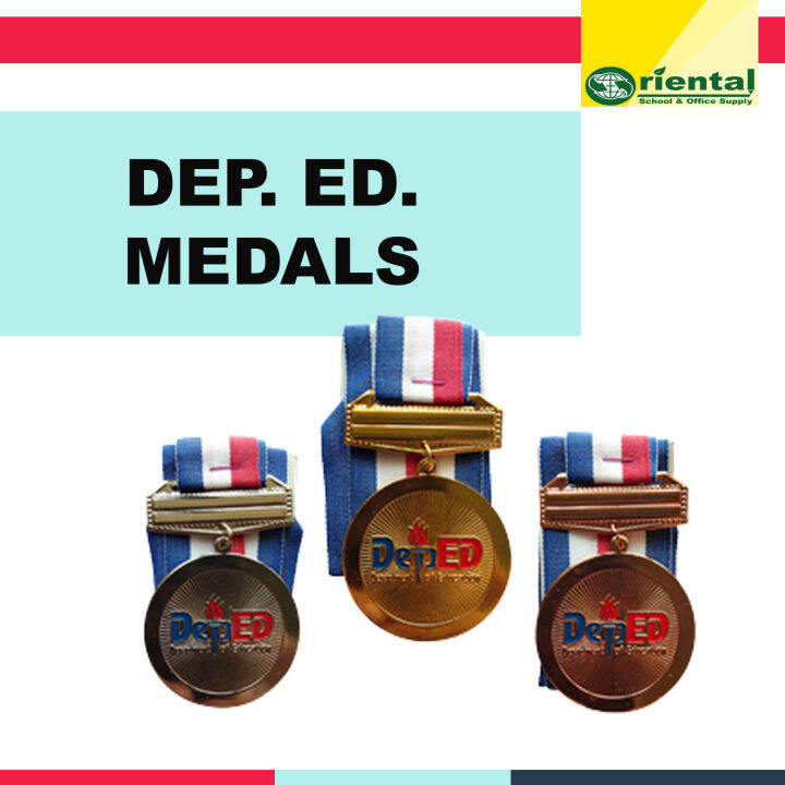 DEP ED MEDALS / Gold - Sliver - Bronze / with lace and box | Lazada PH