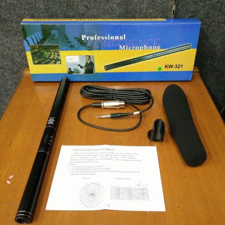Mic kondensor condenser KENWOOD KW-321 Shotgun telescopic microphone | Lazada Indonesia
