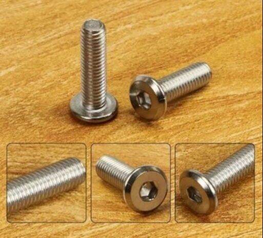 (1pcs) BAUT FURNITURE M4 x 12 BAUT JCBC Baut Furnitur SS304 Baut L Drat 4mm ANTI KARAT | Lazada ...