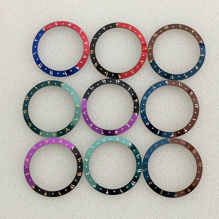 Outer Diameter 38mm Inner Diameter 30.5mm Watch Bezel Dual-color Arabic ...