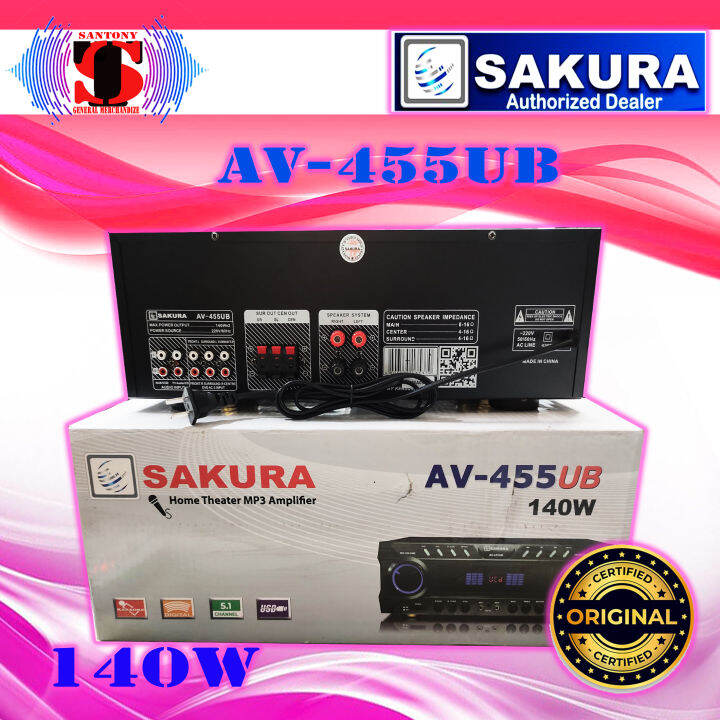 SAKURA AX455 UB 5,1 home theater amplifier | Lazada PH
