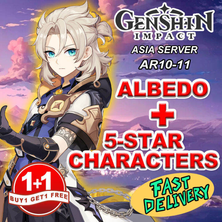 Genshin Impact Combination Albedo +Other Characters Plush Pendant Toy ...