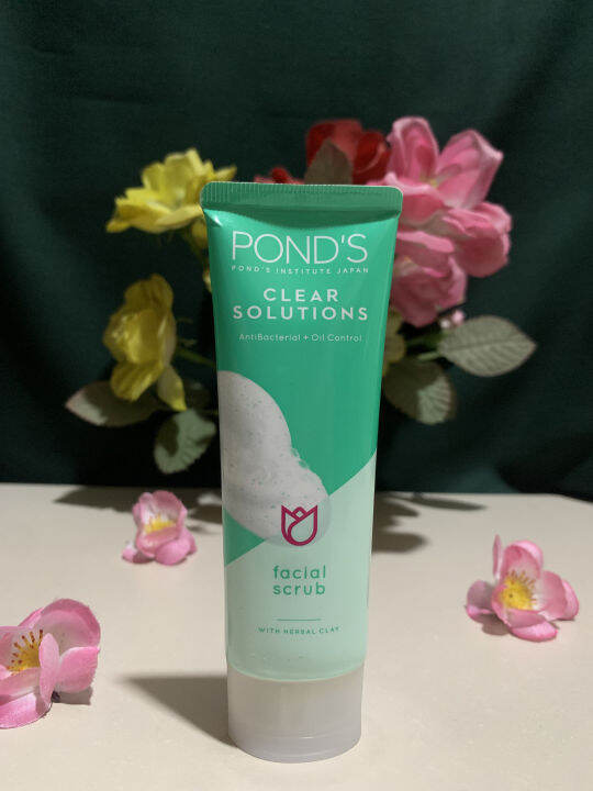 PONDS FACIAL SCRUB CLEAR SOLUTION 50gr / SABUN MUKA SCRUB WAJAH ANTI ...