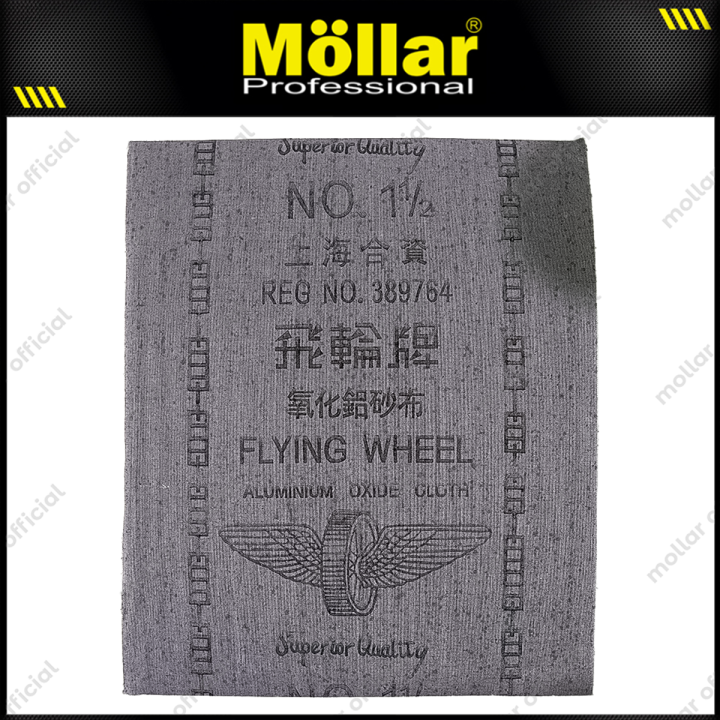 FLYING WHEEL Amplas Besi No 1-1/2 Lembaran Sandpaper Gosok Kain Kertas ...