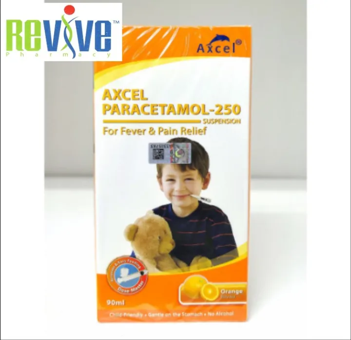 Axcel Paracetamol Suspension for fever and pain relief (90ml), Expiry ...