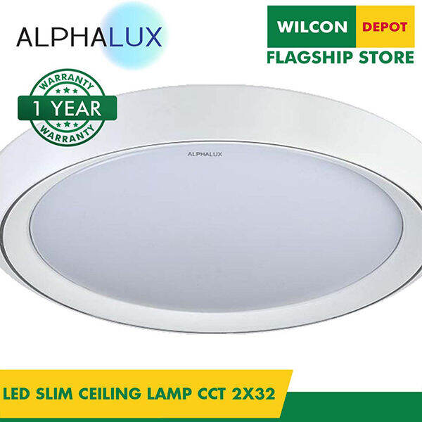 ALPHALUX Led Light Ceiling Lamp White 410MM by ZPL 8275A/32WX2 Wilcon ...