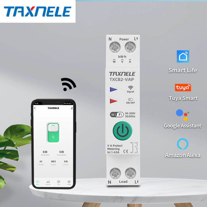 Smart Life TUYA WiFi MCB Circuit Breaker 1-63A Power Metering Over ... Smart Life TUYA WiFi MCB Circuit Breaker 1-63A Power Metering Over ...