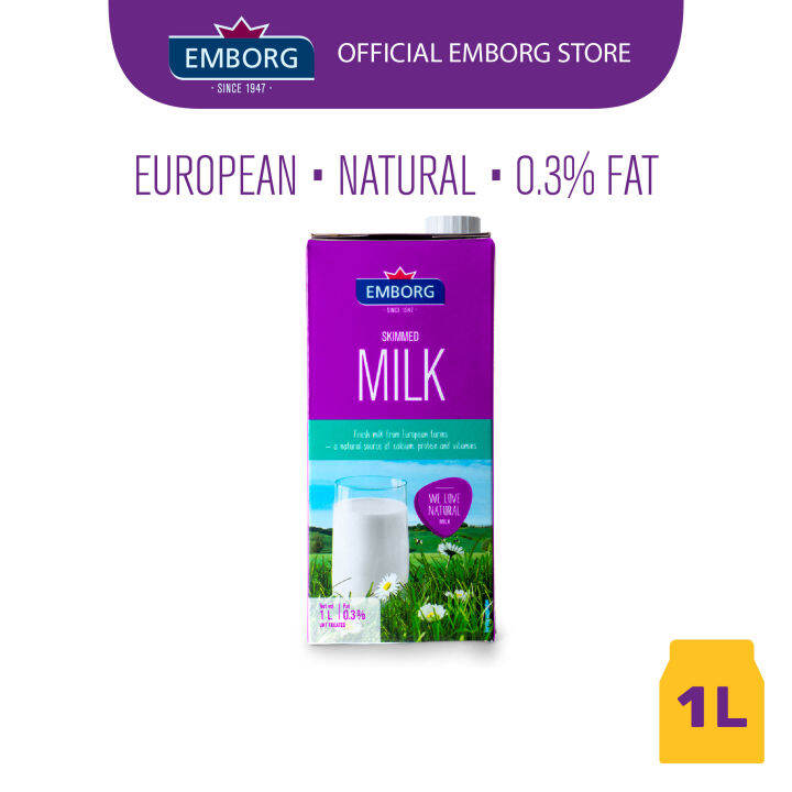 EMBORG Skimmed Milk 1L (UHT) | Lazada PH