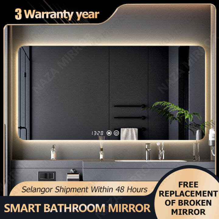 Smart LED Anti fog bathroom mirror with LED light rectangular Backlight ...