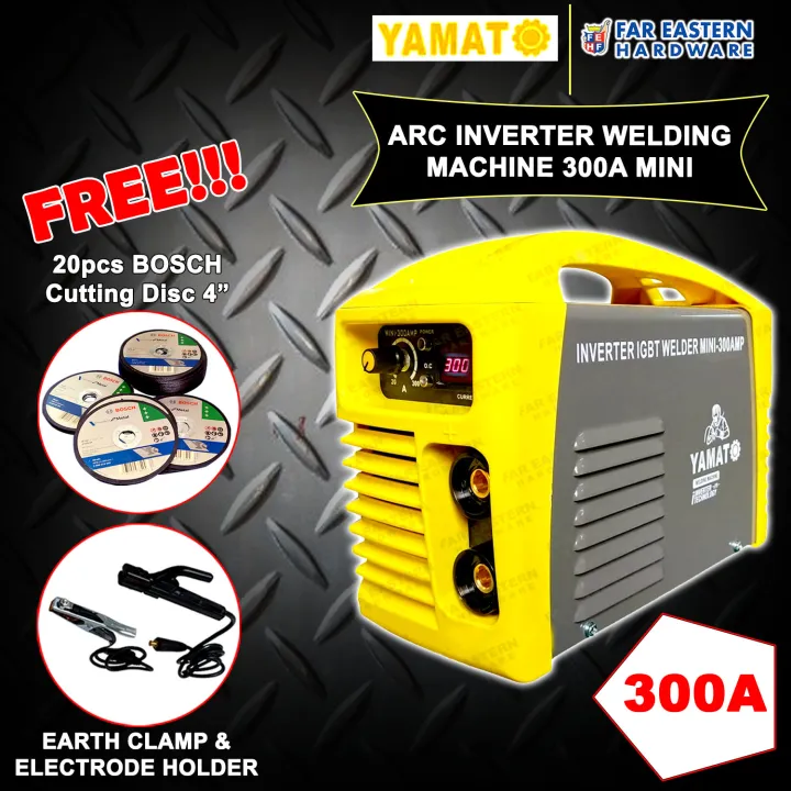 YAMATO Inverter Welding Machine Mini 300A FREE 20PCS BOSCH CUTTING DISC ...