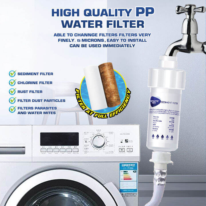 Household Sediment Filter PP Cotton Washing Machine Pre-Filter 8LPM ...