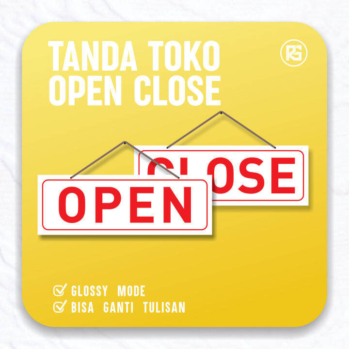 Papan Tanda Open Close Gantungan Pintu Toko | Lazada Indonesia