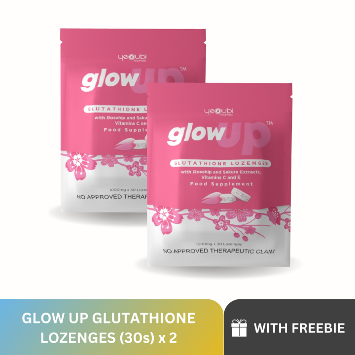 SET OF 2 Yeoubi Glow Up Glutathione ( 30 lozenges) vitamins c w ...
