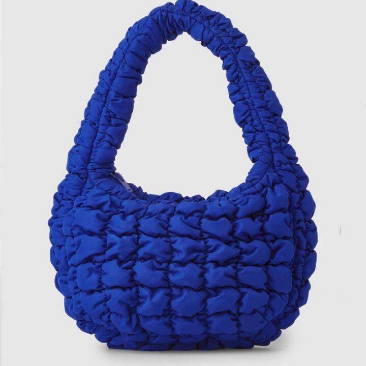 👜 COS กระเป๋าสตรีไหล่ข้างเดียวกระเป๋ามินิคลาวด์สีน้ำเงิน 2022 ฤดูใบไม้ ...