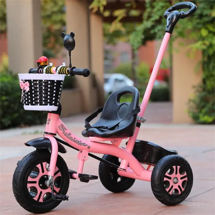 F!=Timoo Baby 3 Wheels Trolley Bike Kids Tricycle with Front Back ...