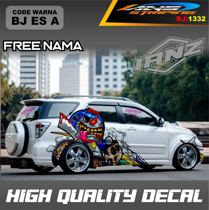 VARIASI STICKER MOBIL TOYOTA RUSH KIJANG INNOVA / STIKER MOBIL DESAIN ...