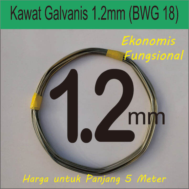 Kawat Galvanis / Galpanis / BWG 18 1.2mm 5 meter | Lazada Indonesia