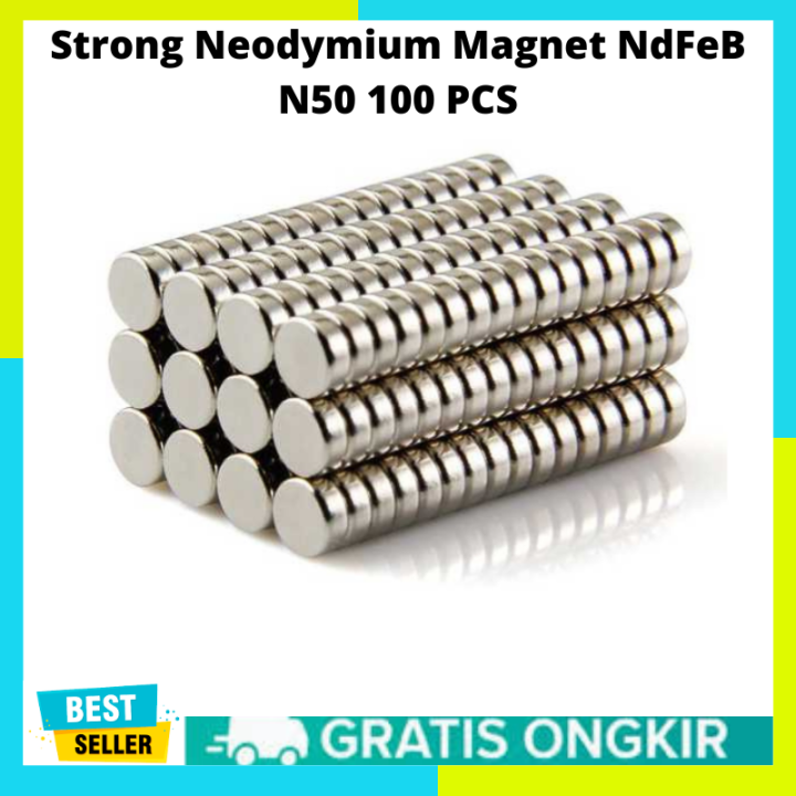 BAYAR DI TEMPAT 100 Keping Magnet Strong Neodymium Magnet NdFeB N50 100 ...