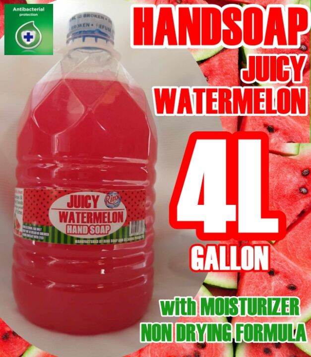 ANTIBACTERIAL HANDSOAP LIQUID 4 LITER GALLON JUICY WATERMELON | Lazada PH